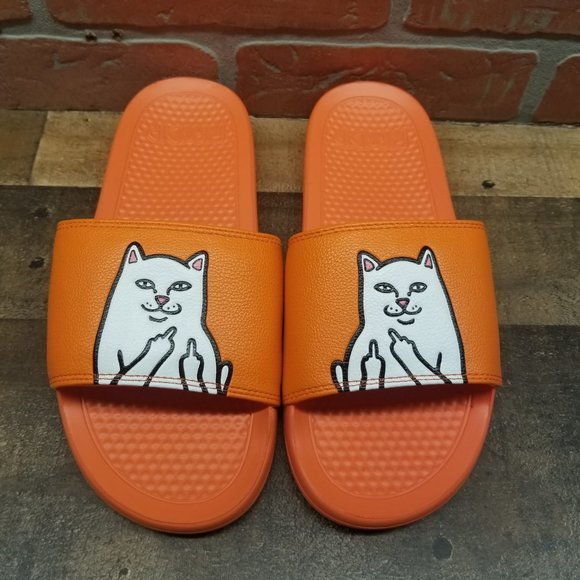 Ripndip | Shoes | Ripndip Lord Nermal Safety Orange Slide Sandals ...